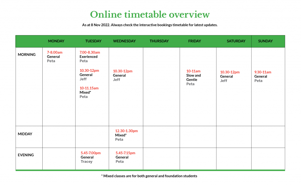 Online classes - Redfern Yoga Space